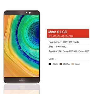 Ecran LCD original de 5,9 inchi pentru Huawei Mate 9, ansamblu digitalizat cu cadru tactil ...